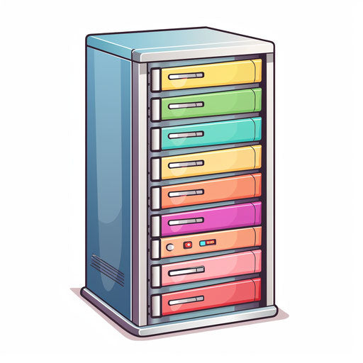 Server clipart in the style of Pastel Colors Art, on a white background ...