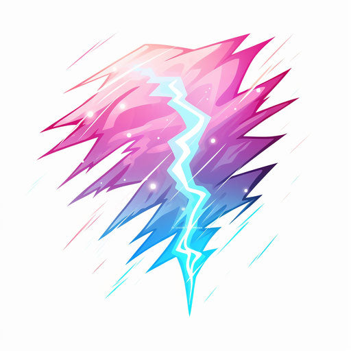 Lightning artwork in Pastel Colors Art style – IMAGELLA