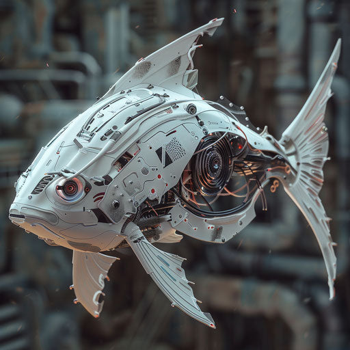 Futuristic fish with cybernetic enhancements – IMAGELLA
