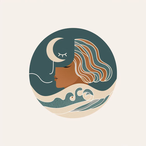 Cancer zodiac sign merging with waves and moon – IMAGELLA