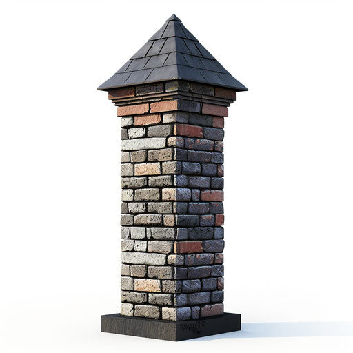 Realistic chimney illustration on white background with smooth ...
