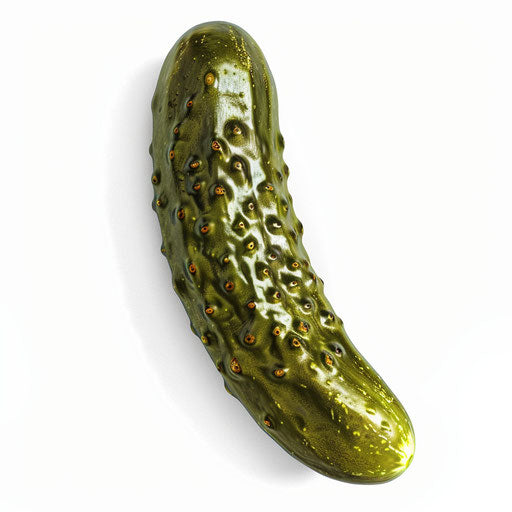 Realistic pickle clipart on flat white background, bright colors and ...