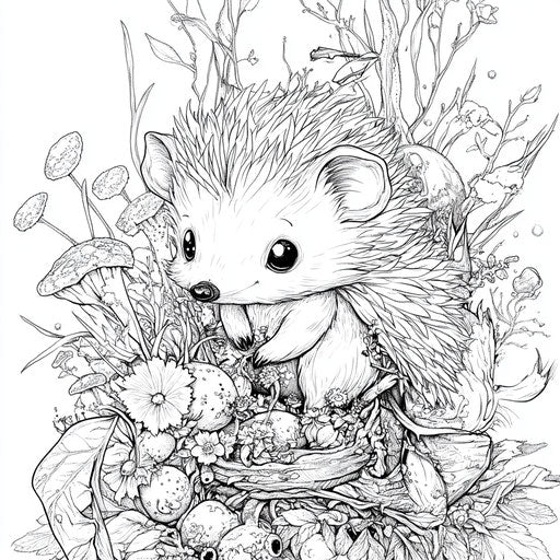 Magical hedgehog with cute characters and gentle ambiance – IMAGELLA