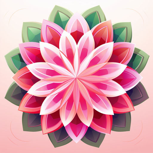 Pink lotus chibi flower clipart vector, traditional Japanese artistic ...