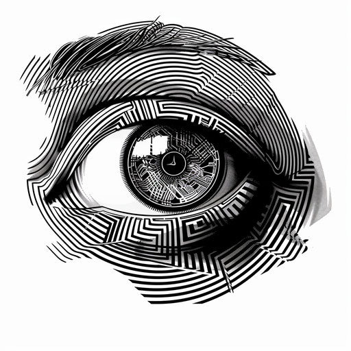 Monochrome eye labyrinth symbolizing depth – IMAGELLA