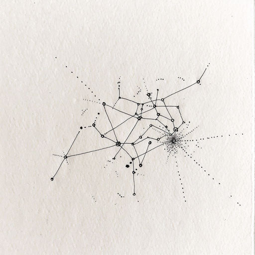 Minimalist design of Cassiopeia constellation tattoo – IMAGELLA