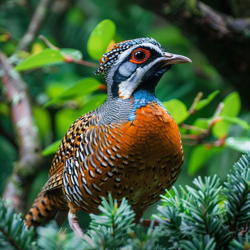Quail bird with vibrant green forest – IMAGELLA