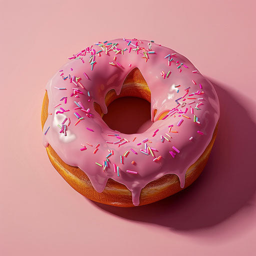 Donut clipart in photo realistic style with a flat random background ...