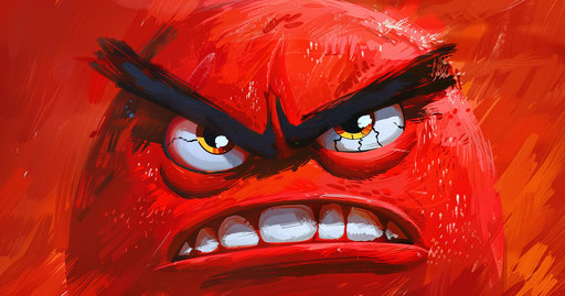 Red angry face cartoon, smilecore style, nano-punk – IMAGELLA