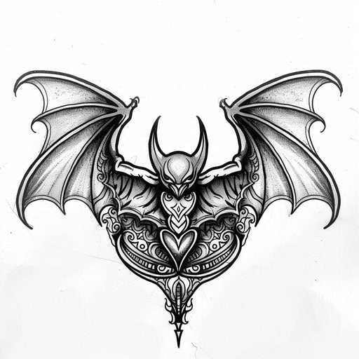 Batok motif tattoo in flat clipart style with black ink – IMAGELLA