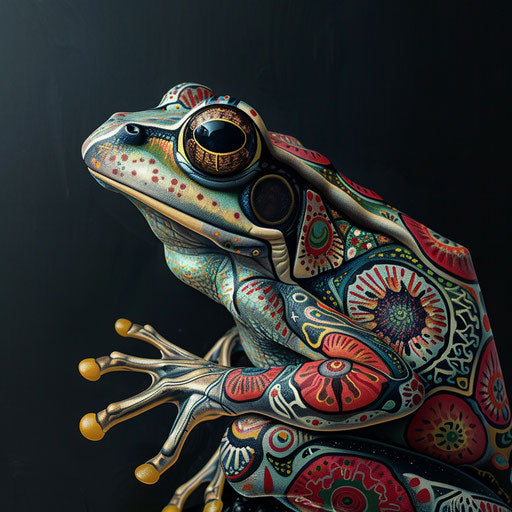 Painted frog blending art with nature – IMAGELLA