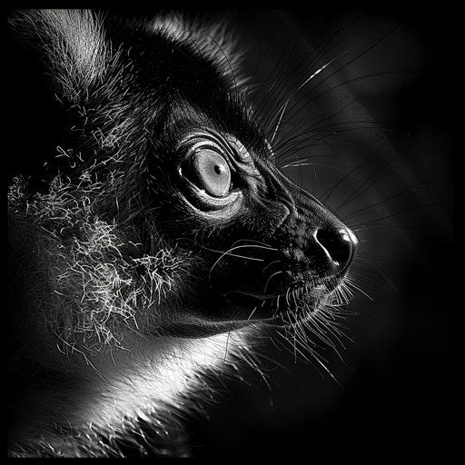 Lemur in black and white, intense and dramatic – IMAGELLA