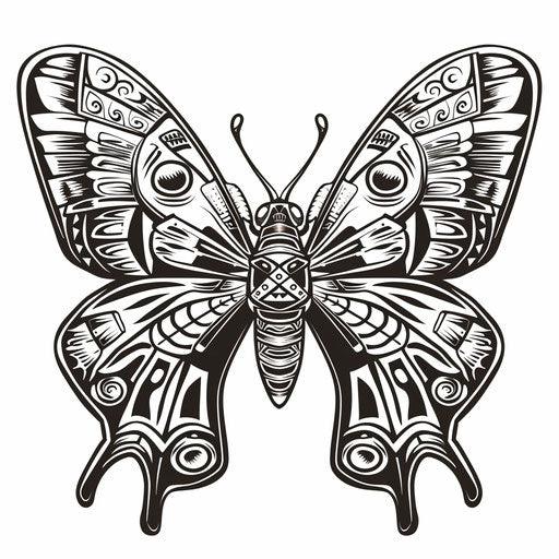 Butterfly with Aztec-inspired designs – IMAGELLA