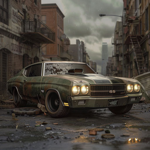1977 Chevelle with weathered look and apocalypse survival mods in ...