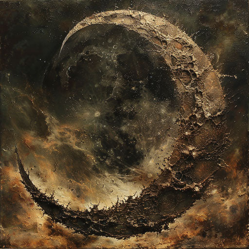 Abstract crescent moon, in the style of Gerald Brom – IMAGELLA