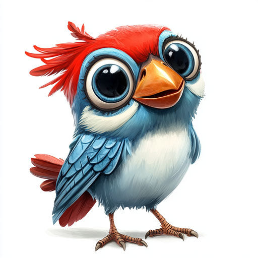 Humorous caricature of a bunting clipart with human characteristics ...