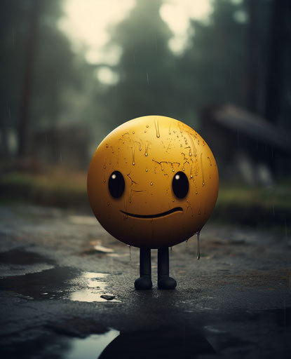 Sad emoticon with the words I am ok – IMAGELLA