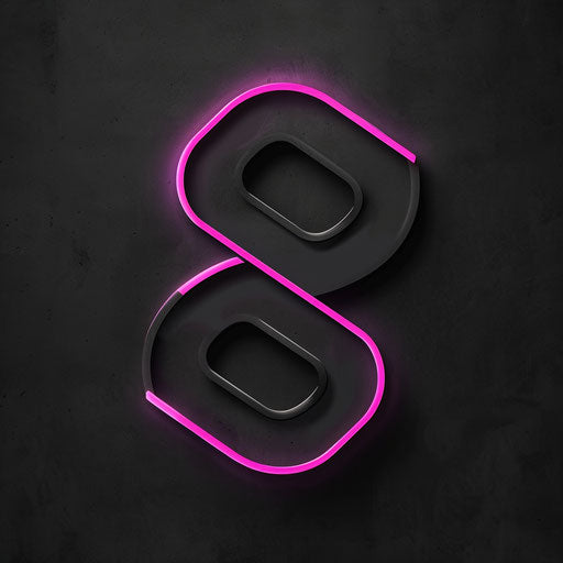 Neon logo with a modern icon and bold neon typography – IMAGELLA