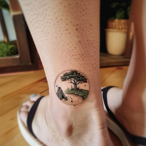 Cute small tattoos in the style of Peter Jackson with hobbit footprints ...