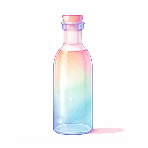 Bottle clipart in the style of Pastel Colors Art – IMAGELLA