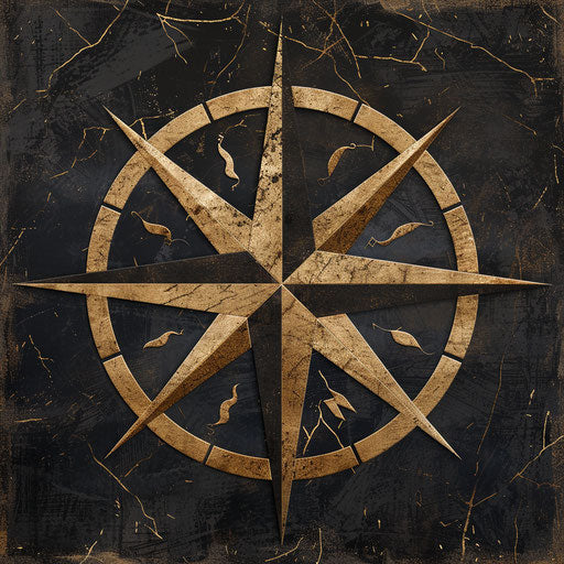 Minimalist compass rose, in Peter Jackson style – IMAGELLA