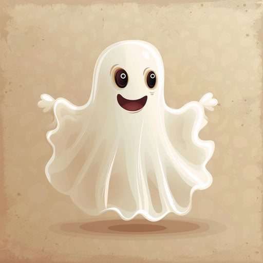 Photo realistic quality ghost clipart on flat beige background – IMAGELLA