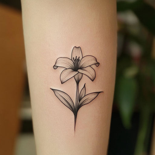 Simple flower tattoos with an ethereal lily – IMAGELLA
