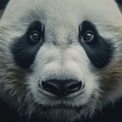 Close-up portrait of a giant panda in the style of Tim Flach – IMAGELLA