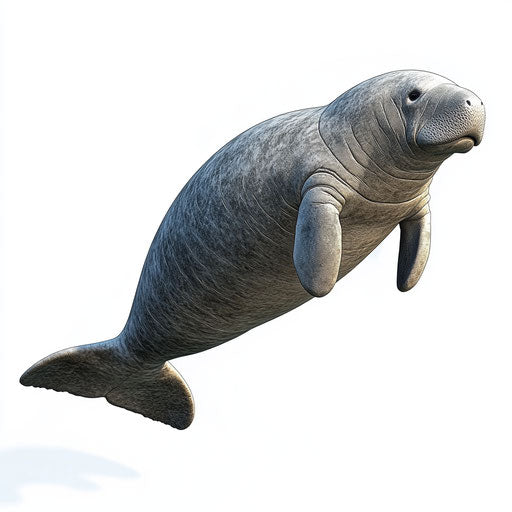 3D manatee on white background, photo realistic style – IMAGELLA