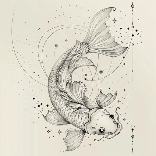 Pisces constellation with intricate lace patterns – IMAGELLA