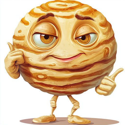 Humorous caricature of Jupiter with human characteristics – IMAGELLA