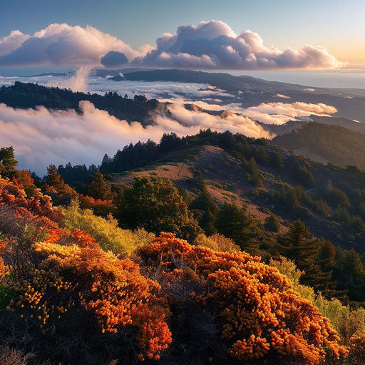 Vibrant colors of autumn foliage around Mount Tamalpais – IMAGELLA