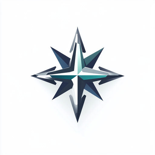 Modern construction company logo with geometric compass symbol – IMAGELLA