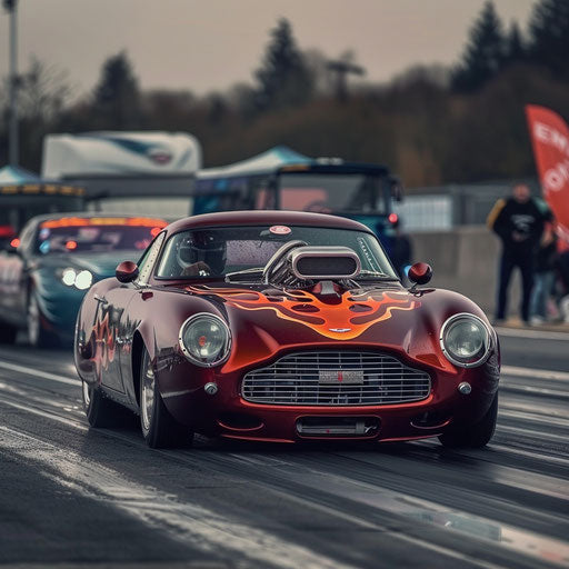 Aston Martin DB7 Zagato hotrod with supercharged engine and flames ...