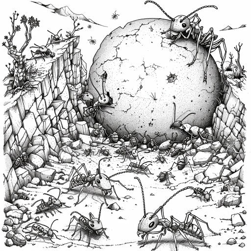 Ants cooperating to move a large object – IMAGELLA