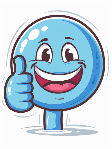 Cute blue smiley face giving a thumbs up – IMAGELLA