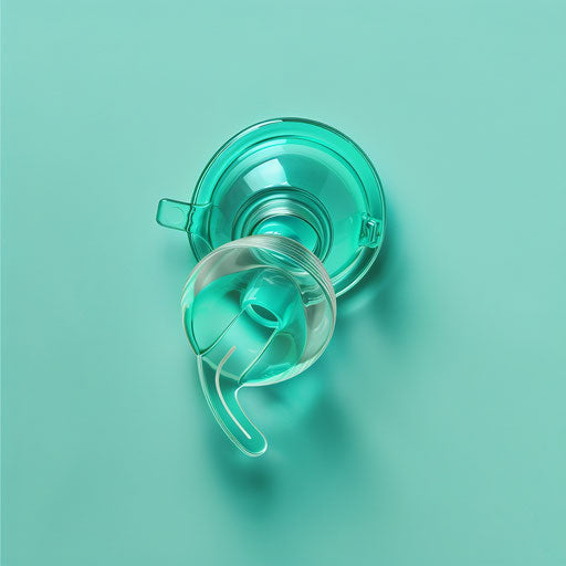 Realistic pacifier in photo with flat teal backdrop – IMAGELLA
