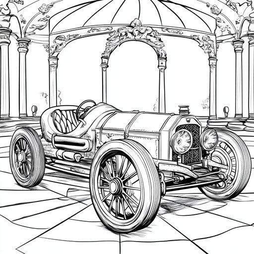 Brainy Fun with Race Car Coloring Page for Kids – IMAGELLA