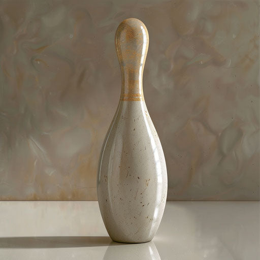 Bowling pin illustration in photo realistic style with a flat random ...