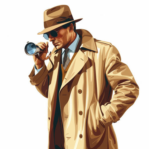 Photo-realistic detective clipart on flat white background – IMAGELLA