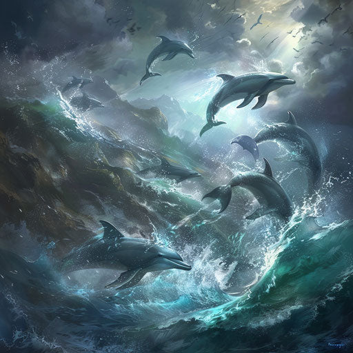 Dolphins control the water elements in fantasy world. – IMAGELLA