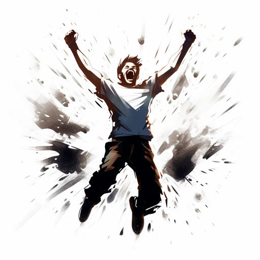 Exciting illustration in the style of Chiaroscuro Art, on white ...