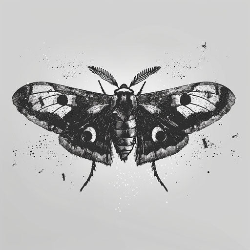 Horror-themed death moth tattoo design – IMAGELLA