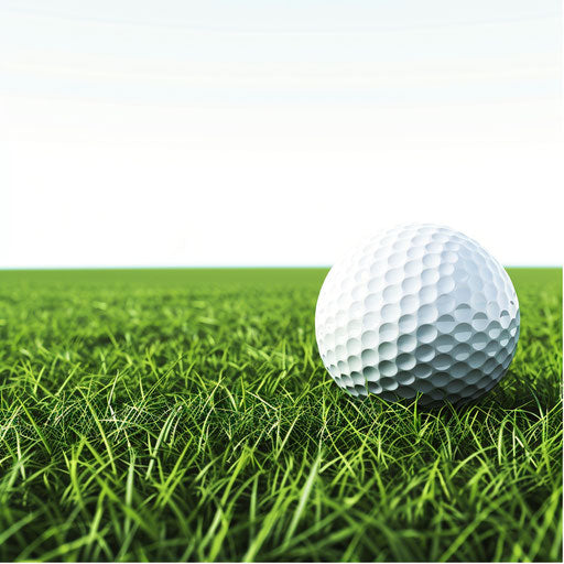Realistic golf clipart on flat white background, enhanced with delicate ...
