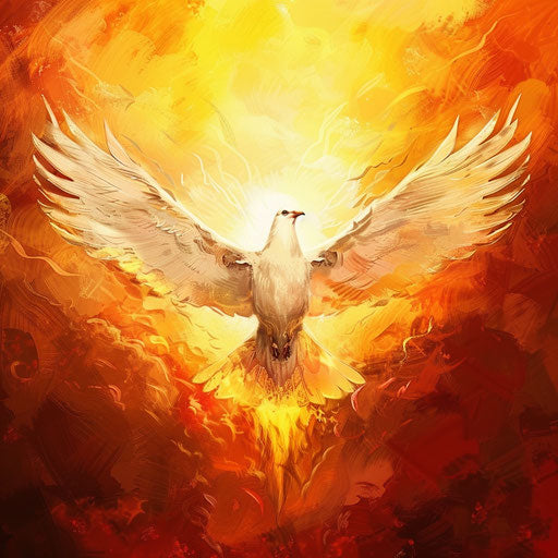 Holy Spirit clipart in photo realistic style with a flat random ...