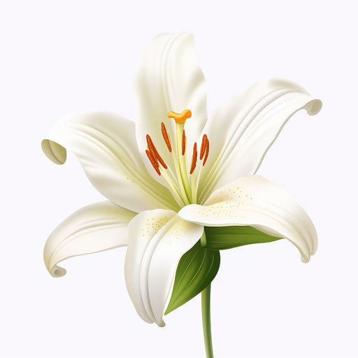Minimalist style lily clip art, on a white background – IMAGELLA