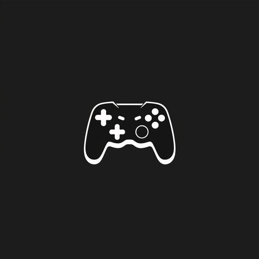Minimalist gamers logo with a clean controller icon and bold typography ...