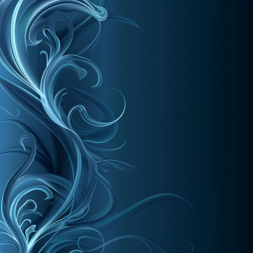 Photo realistic blue flourishes on flat indigo background – IMAGELLA