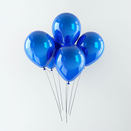 Blue balloons in photo realistic style on white background – IMAGELLA
