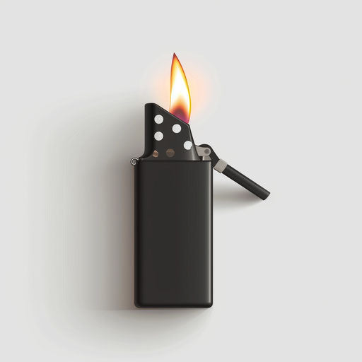 Realistic lighter illustration on white flat background – IMAGELLA
